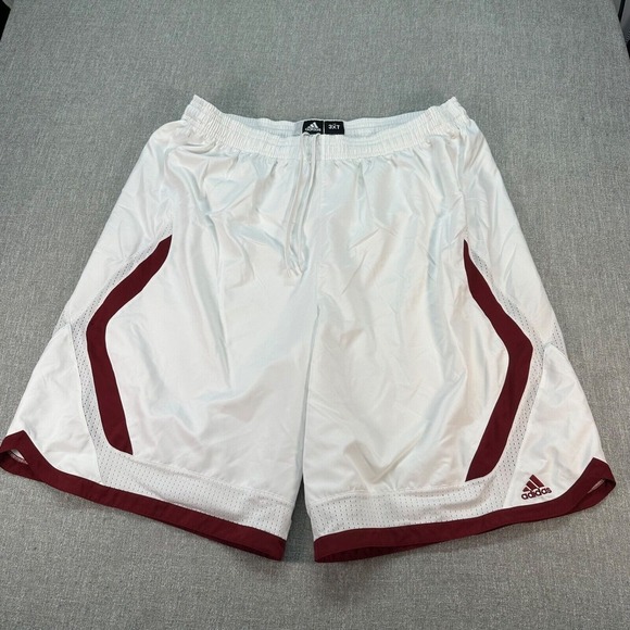 adidas | Shorts | Vintage Adidas Basketball Shorts Mens 3xt White Red ...